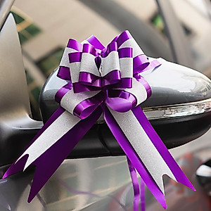 Egurs 20 Pieces 2 Inch Pull Bow with Ribbon Pull Bows for Gift Wrapping Christmas Wedding Birthday Party Present Baskets Car Decorations Gold 20pcs