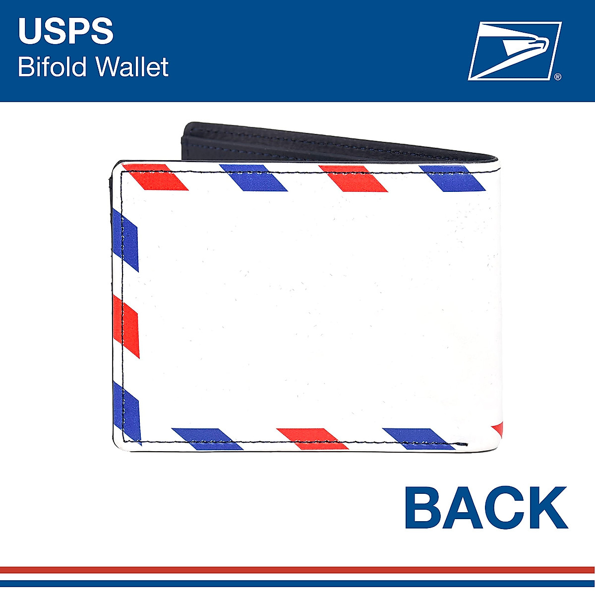 USPS U.S Mail Eagle Logo Bifold Wallet, Slim Wallet in Decorative Tin Case, Multi