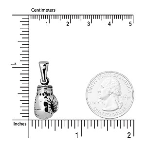 WithLoveSilver 925 Sterling Silver Thai Boxing Glove Pendant