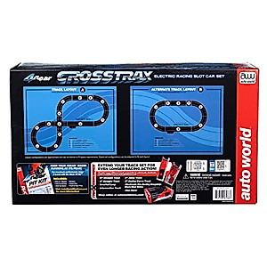 Auto World CrossTrax Road Course 9' Slot Car Race Set