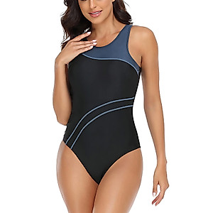 Nadition Womens One Piece Swimsuits Women's Bikini Swimsuits Lace Swimsuit Sexy Bikini Steel Support Swimsuit,Black,L