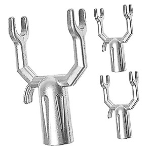 BUGUUYO 3pcs Clothes Rail Fork Drying Rack Clothing Drying Rack Clothes Curtain Hanger Garment Hook Pole Heads Reach Stick Pole Heads Clothesline Pole Head Clothes Fork Head Pole Parts