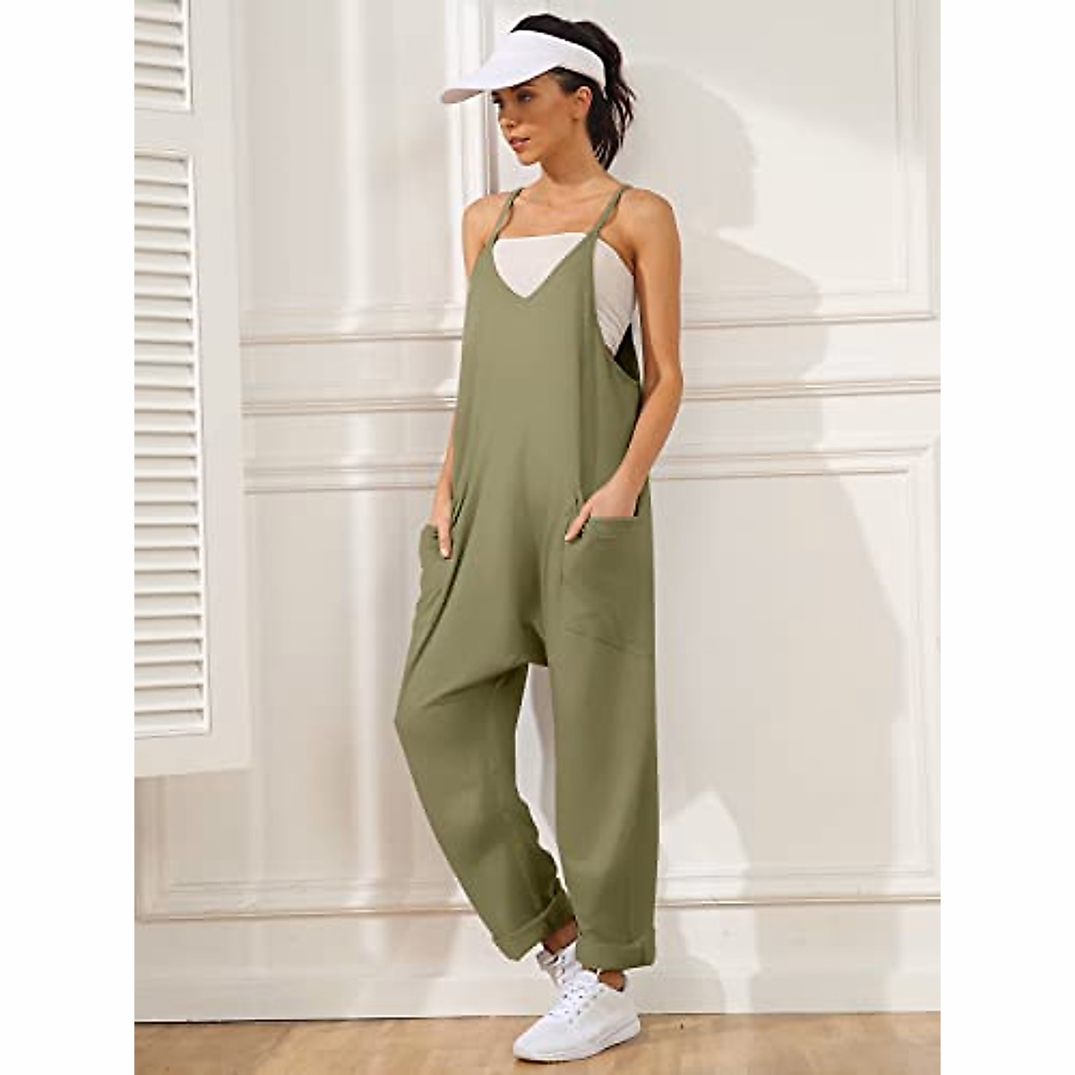 AUTOMET Beach Vacation Fashion Outfits 2023 Casual Jumpsuits for Women Trendy Spring Summer Clothes Rompers Loose Overalls Jumpers