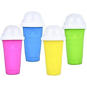 Slushy Cup (330ml, Silicone), Slushy Maker Cup, Quick Smoothies Magic Slushie Cup, Instant Yummy Smoothies & Milkshakes, Squeeze Cup, Cool Smoothie in Summer, for Everyone