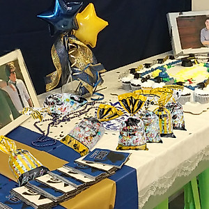 Konsait Graduation Cellophane Bags, 100pcs Clear Candy Cookie Treat Bags with Twist Ties for Bakery Biscuit Chocolate Snacks,Holiday Goody Bags, Graduation Party Favors Supplies Gifts Bags