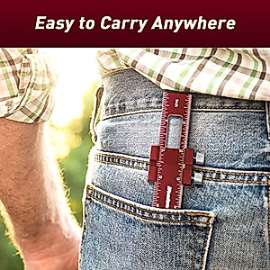 3Pcs Woodworking Ruler, 6/8/12 Inch Precision Pocket Ruler with Stops, Aluminum Metal Ruler, Inch and Metric Measuring Ruler for Woodworker, Machinist, Engineer (Red)