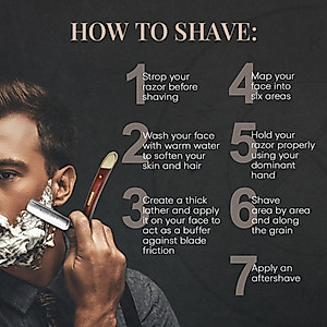 Best Straight Razor - Shave Ready Straight Edge Razor, Japanese Steel + Biblical Wood Straight Razor for Men, Barber Approved Straight Razor, Mens Straight Razor, Leather Case, Close Shave, Great Gift