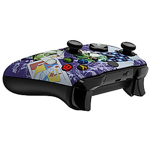 eXtremeRate Clown Cards Patterned Front Housing Shell Case for Xbox One S/X Controller, Soft Touch Faceplate Cover Replacement Kit for Xbox One S/X Controller (Model 1708) - Controller NOT Included