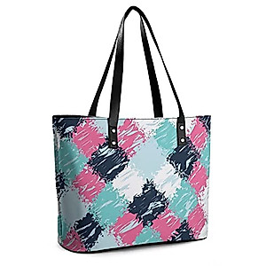 Womens Handbag Ethnic Pattern Leather Tote Bag Top Handle Satchel Bags For Lady