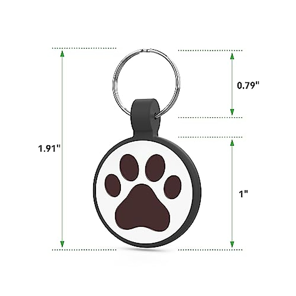 WhoseID QR Code Cat Tag, Modifiable Pet Online Profile Display Page, Multiple Emergency Contact, Silent Silicone Cat Tag, Collar Accessories, Personalized Cat Tag (Small Breeds - 1", Black & Black)