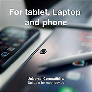 Privise Webcam Cover | PC, Smartphone & Laptop Camera Cover • Made in Germany • Compatible for MacBook, iMac & iPhone • Strong Webcam Sticker • Effective Privacy Protection • Ultra Thin (black) • 3pc