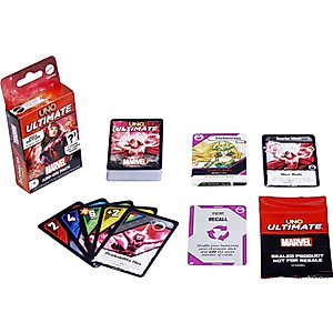 Mattel Games ​UNO Ultimate Marvel Add-On 3-Pack Set with Collectible Character Deck & 2 Foil Cards, Includes Spider-Man, Dr. Strange and Scarlet Witch