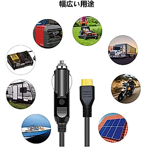 Aebgsa Cigarette Lighter to XT60 Connector Extension Cable, 12V/24V Car Charger and XT60 Adapter Used for Cars/Trucks to Solar Generator