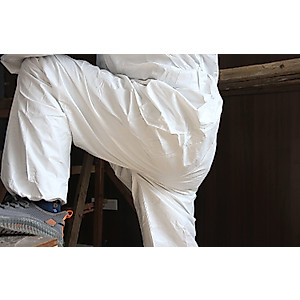 Disposable Hazmat Suit Protective Coverall with Hood for Men & Women XL Case of 10