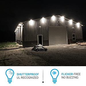 LEDMyplace LED Barn Light w/ 3-pin NEMA Photocell 72/96/120W Adjustable & 3000K/4000K/5000K CCT Tunable 120-277V, IP65 Waterproof Flood Lights Outdoor for Yard, Warehouse, Garage, Street