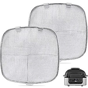 Stainless Steel Splatter Shield for Ninja Foodi AG301, Air Fryer Accessories for Ninja Foodi 5-in-1 Indoor Grill, Replacement Parts Splatter Screen for Ninja Foodi AG300, AG300C,AG301C, AG302, AG400