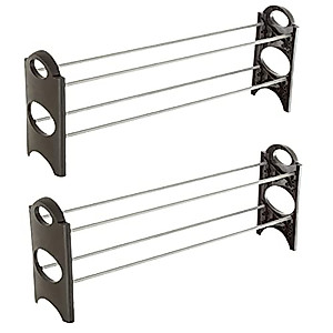 Home-Complete 4-Tier Stackable Shoe Rack