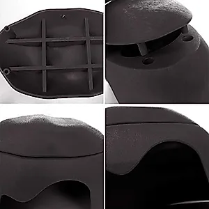 TINTON LIFE Reptile Hideouts Box with 2 Ceramic Sinks to Increase Humidity Terrarium Reptile Hide Habitat Humidify Cave for Turtle Lizard Tortoise Amphibians Snake, 9.8x5.9x5.9 Coffee