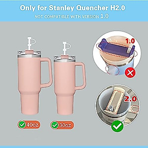 12pcs Silicone Spill Proof Stopper Set, Compatible with Stanley Quencher H2.0 Flowstate Tumbler 40oz 30oz, Stanley Cup Accessories, with Fix Leak Stopper, Lid Spill Plug and Straw Cover Cap
