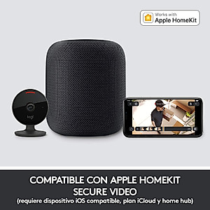 Logitech Circle View Weatherproof Wired Home Security Camera with Logitech TrueView Video, 180° Wide Angle, 1080p HD, Night Vision, 2-Way Audio, Tilt Encrypted, Apple HomeKit Secure Video (Renewed)