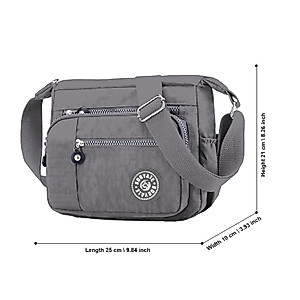 Hoaidon Women's Shoulder Purse Nylon Waterproof Lightweight Pocketbooks Crossbody Handbags