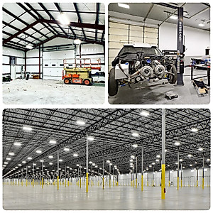 HYPERLITE 4FT High Bay LED Shops Lights 220W, 28,600lm 5000K High Bay Linear Light 1-10V Dimmable UL Approved AC 120-277V for Garage Factory Workshop