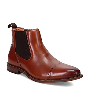 STACY ADAMS Men's, Maury Cap Toe Chelsea Boot Cognac 10.5 M