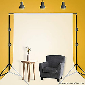 Julius Studio 10 Feet Wide Photography Photo Muslin Background Support Stand Backdrop Crossbar Kit, Backdrop Support Stand with Carry Bag, JSAG576