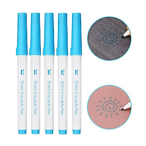 Mr. Pen- Fabric Markers for Sewing, 5 Pack, Blue, Erasable, Water Soluble Fabric Marker, Fabric Pens for Sewing Erasable, Washable Fabric Marker, Water Soluble Pen, Fabric Marking Pens for Sewing