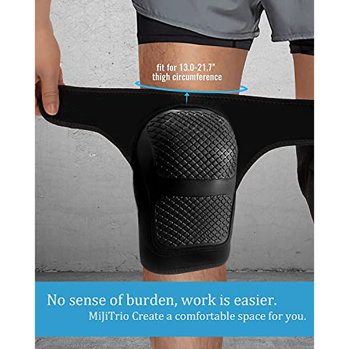 MiJiTrio Knee Pads Construction Heavy-Duty Work Knee Pads - Professional Non-Slip Hard-Shell Tactical Knee Protector with EVA Cushion Support soft and comfortable- For Construction, Gardening (Large)