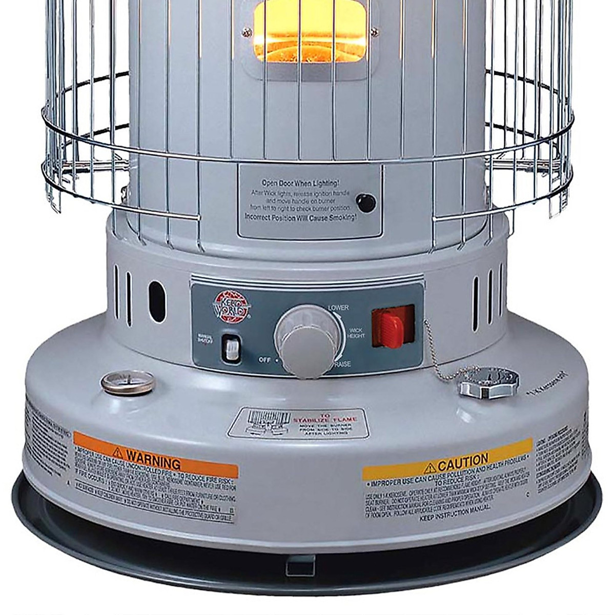 Kero World KW-24G Indoor Kerosene Heater, Large, Gray