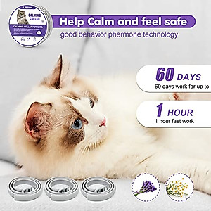 LIZCOM 6 Pack Calming Collar for Cats,Cat Calming Collar,Cat Pheromone Collar,Adjustable Calming Cat Collars for Cat Stress Anxiety Relief