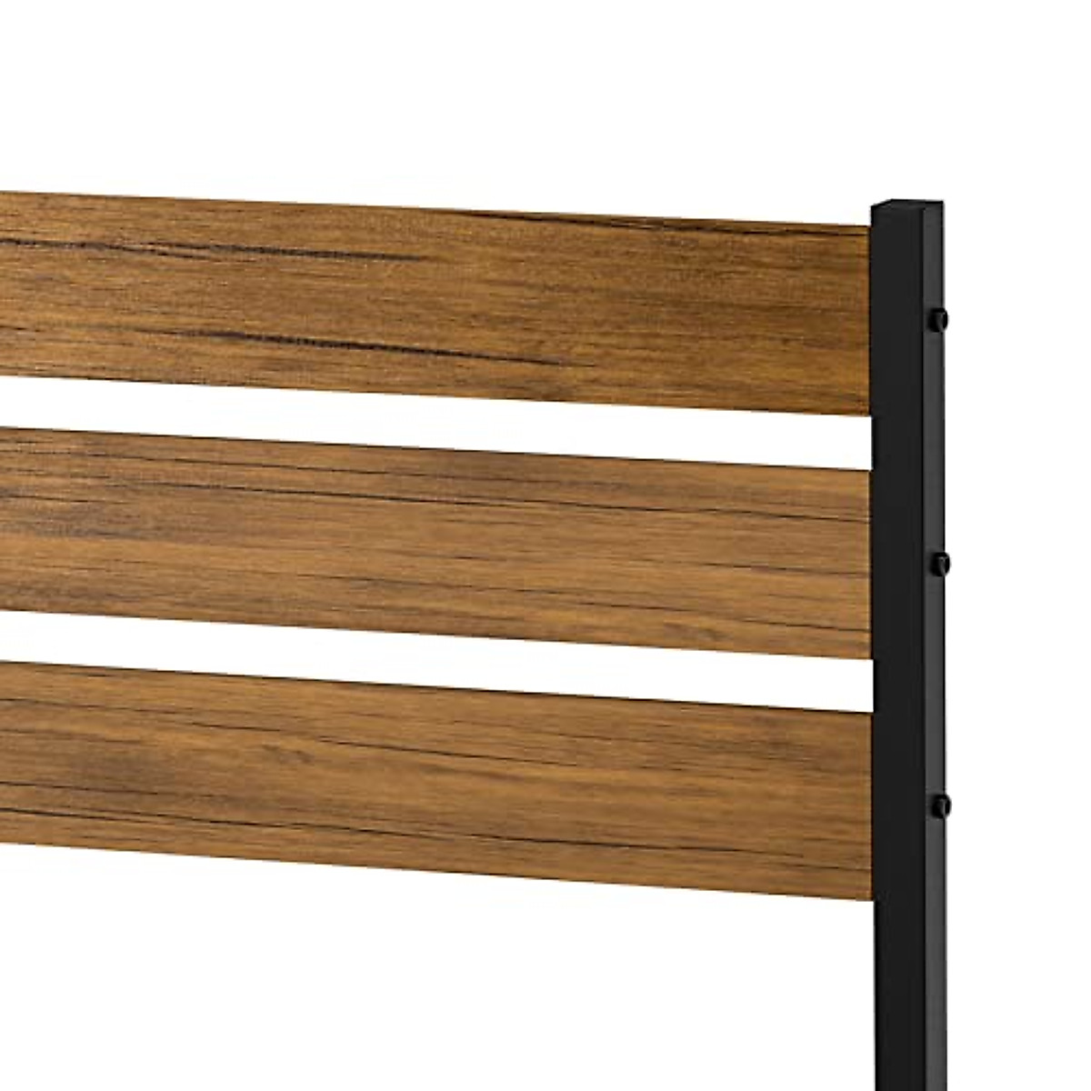 Alkmaar 12 Inch Full Size Bed Frame Platform with Headboard and Footboard No Box Spring Needed Metal-Wood Platform Bedframe, Easy Assembly