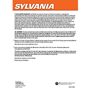SYLVANIA LightSHIELD BR30 Germicidal LED Light Bulb, 9W=65W, 10 yr, Dimmable, 650 lm, 5000K, Daylight - 2 Pack (41070)