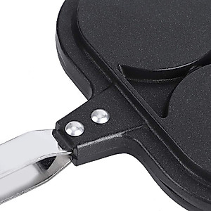 Household Kitchen Breakfast Pancake Cooking Pan, Double Sided Lovely Cartoon Animal Pattern Breakfast Non Stick Frying Pan for Egg Hamburger Omelette