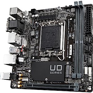 GIGABYTE H610I DDR4 (H610/ Intel LGA 1700/ Mini-ITX/ DDR4/ Single M.2/ PCIe 4.0/ USB 3.2 Gen1/ Intel GbE LAN Chip/Motherboard)