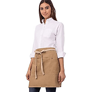 Chef Works Unisex Austin Half Bistro Apron, Natural, One Size