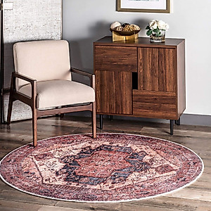 nuLOOM Leslie Transitional Printed Accent Rug, 3x5, Peach