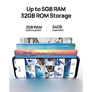 Ulefone Note 15 GSM 3G Unlocked Smartphone, 6.22 inch Display, Android 12 2GB+32GB, All Day Battery, Triple Card Slots, Dual SIM Unlocked Cell Phones, 8MP+5MP Camera, GPS/Face Recognition - Purple