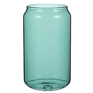 Luxshiny Ice Coffee Tumbler Drinking Glasses Can Tumbler Can Shaped Colored Glass Cups Beer Glasses Cocktail Whiskey Tumbler Cup Iced Coffee Glasses Water Beverage Cups Bubble Tea Cups