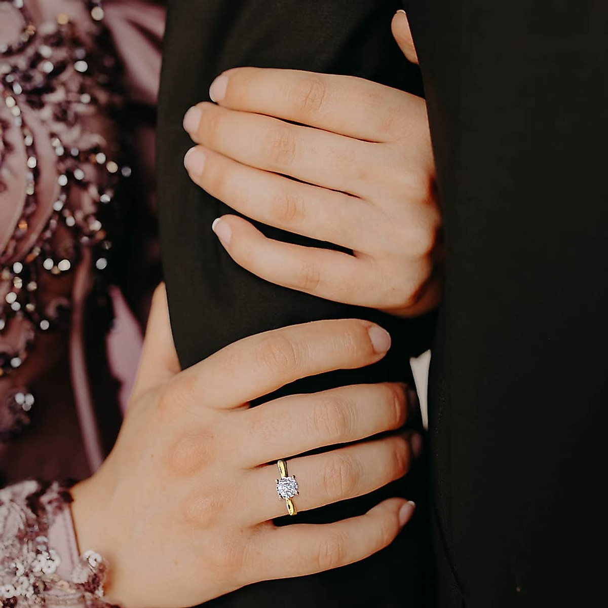 Beyond Brilliance 1.00 Carat Diamond,Prong set Engagement Ring In 14K Yellow Gold. (I-J, I2-I3) Natural Diamond Engagement Ring For Women, Gift Box Included