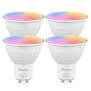Avatar Controls 4 Pack Smart Bulb GU10, Alexa LED Light Bulbs Music Sync RGBCW Color Changing Dimmable WiFi Spot Lights Works with Google Home, Quick Connection