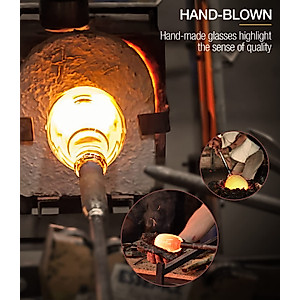 White&Red Wine Glasses Set of 4- Modern Crystal Hand Blown Wine Glass-Thin Rim,Long Stem,Perfect for Red or White,Daily Use,Unique Wedding Anniversary or Birthday Gift