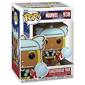 Funko POP Marvel: Holiday - Gingerbread Thor Pop! Vinyl Figure (Bundled with Compatible Pop Box Protector Case), Multicolored, 3.75 inches