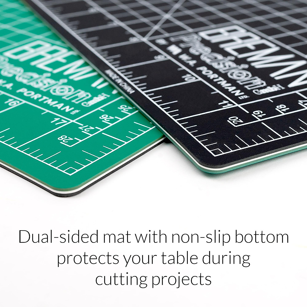 WA Portman Craft Cutting Mat Metal Ruler & Craft Knife Set - 24x36 Inch Self Healing Craft Cutting Mat - Hobby Knife Set - 10 Crafting Knife Blades - 36 Inch Cork-Backed Ruler - Precision Knife Set