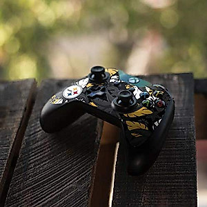 Skinit Decal Gaming Skin Compatible with Xbox One Controller - Officially Licensed NFL Pittsburgh Steelers Tropical Print Design