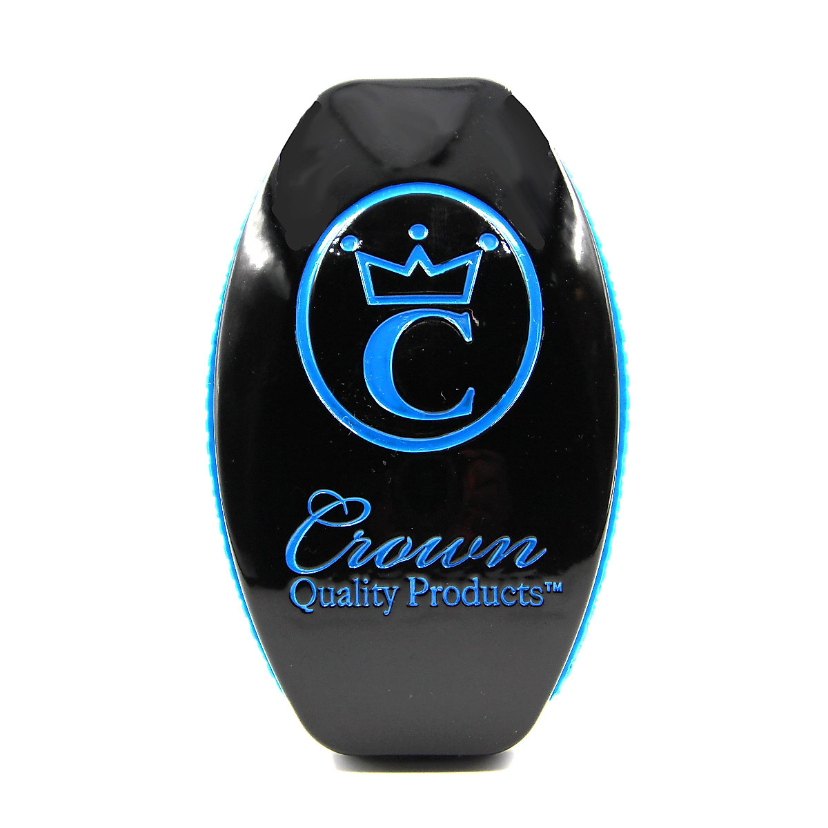 360 Sport Wave Brush 2.0 - Hard Flex Bristles - (Black Ice) - Wet Dry Technology - No Slip Rubber Grip Ultimate 360 Wave Brush Hairbrush by Crown Quality Products