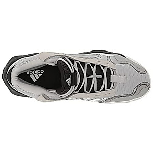 adidas Women's Exhibit B Mid Basketball Shoe, Grey/White/Black, 8