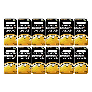 12-Pack Duracell 395/399 Batteries 1.5 Volt Silver Oxide Coin Button