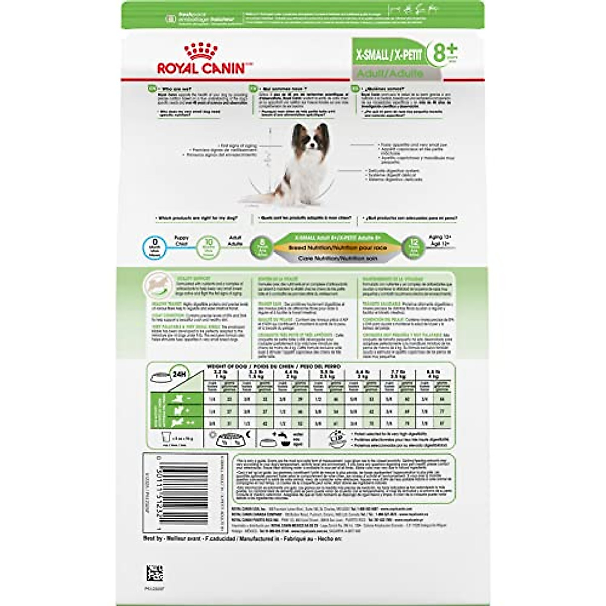 Royal Canin X-Small Adult 8+ Dry Dog Food, 2.5 lb bag